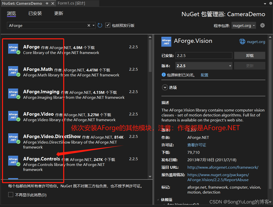 C# Winform编程 使用AForge调用摄像头_winform调用摄像头-CSDN博客