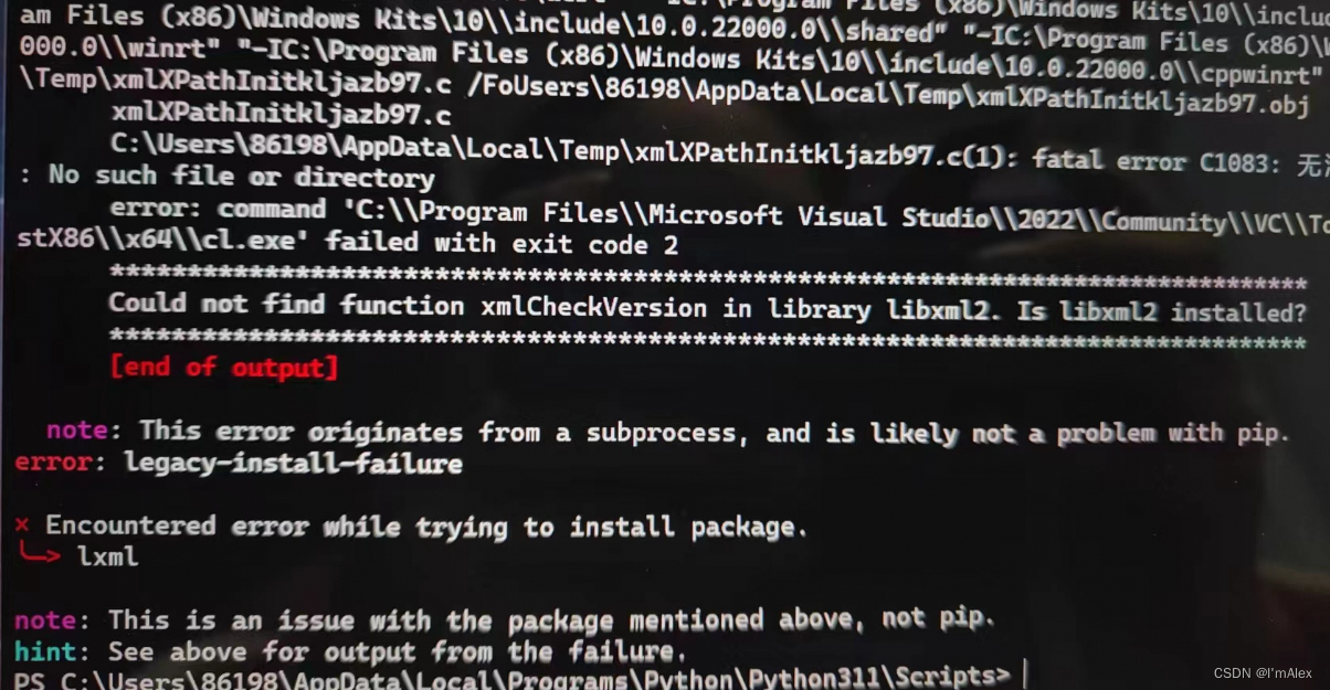 【Python】解决Python报错：python setup.py bdist_wheel did not run successfully ...