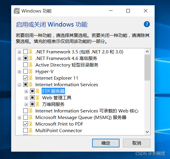 使用windows10虚拟机搭建ftp服务，并能够使用ftp进行传输文件的操作_windows如何与虚拟机建立ftp服务-CSDN博客