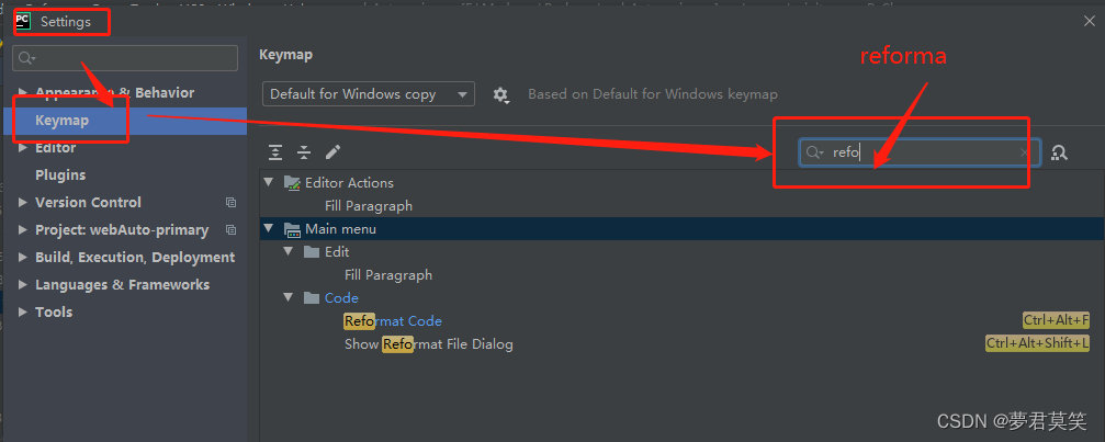 pycharm代码格式化快捷键Ctrl+Alt+L失效解决方案_pycharm格式化代码快捷键没反应-CSDN博客