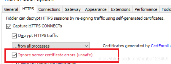 Fillder抓包遇到“Certificat Error”,忽略此错误提示_fiddler certificate error-CSDN博客