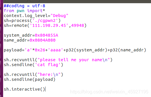 【pwn学习笔记2】cgpwn2（攻防世界新手pwn题）_ctf pwn binsh目录下只有echo? echo flag??-CSDN博客