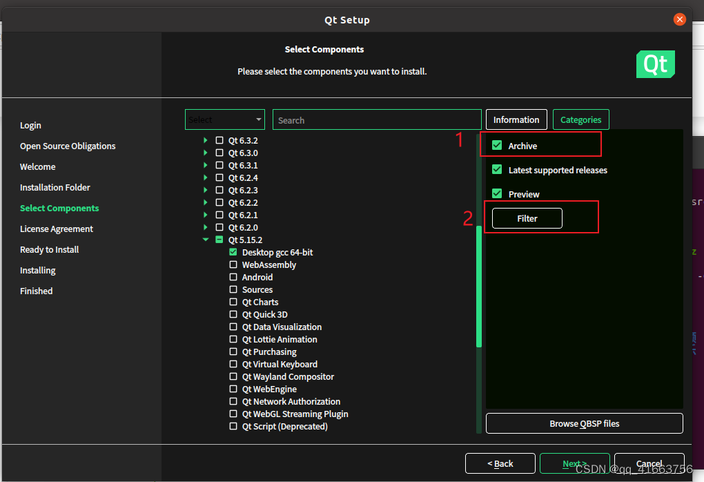 如何在线安装QT5.15.2或其他历史版本_qt5.15.2无法在线安装-CSDN博客