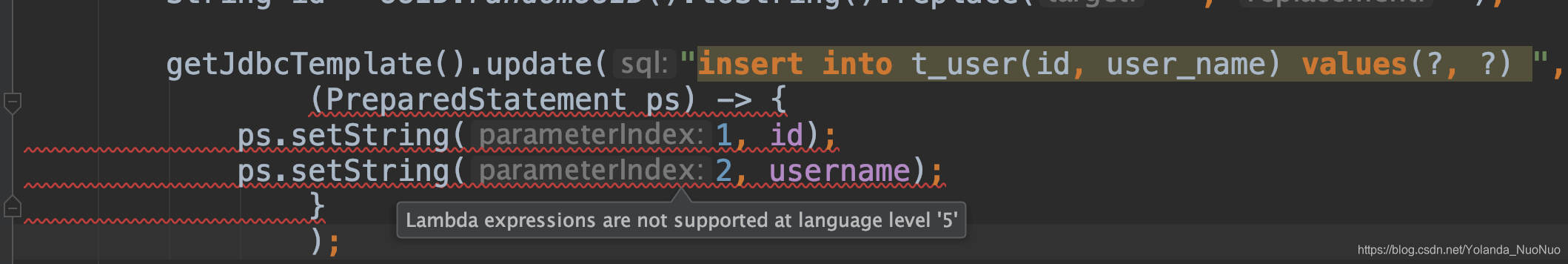 IDEA报错Lambda expressions are not supported at language level ‘5‘_语言级别 '5' 不支持 方法引用-CSDN博客