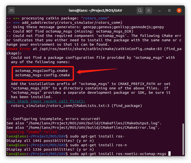 ROS——工程编译出错：Could not find a package configuration file provided by-CSDN博客