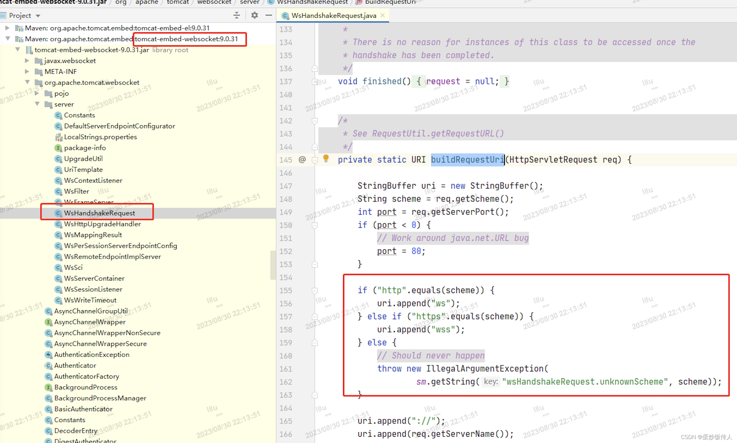 java.lang.IllegalArgumentException: wsHandshakeRequest.unknownScheme_wshandshakerequest ...