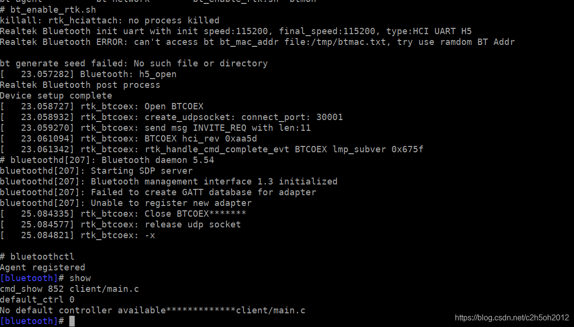 bluetoothctl No default controller available-CSDN博客