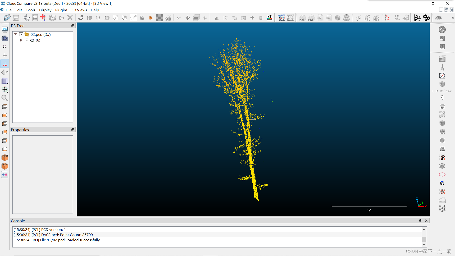 基于PCL库和cloudcompare软件的点云文件格式转换_cloudcompare 输出pcd-CSDN博客