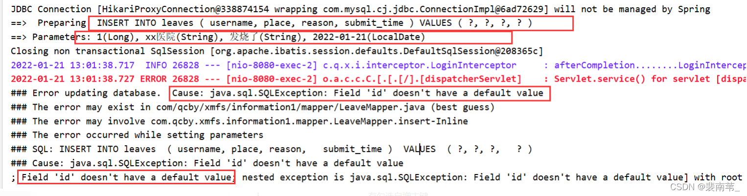 Field ‘id‘ doesn‘t have a default value问题解决方法，报错解决方法_field id doesnt have a default-CSDN博客