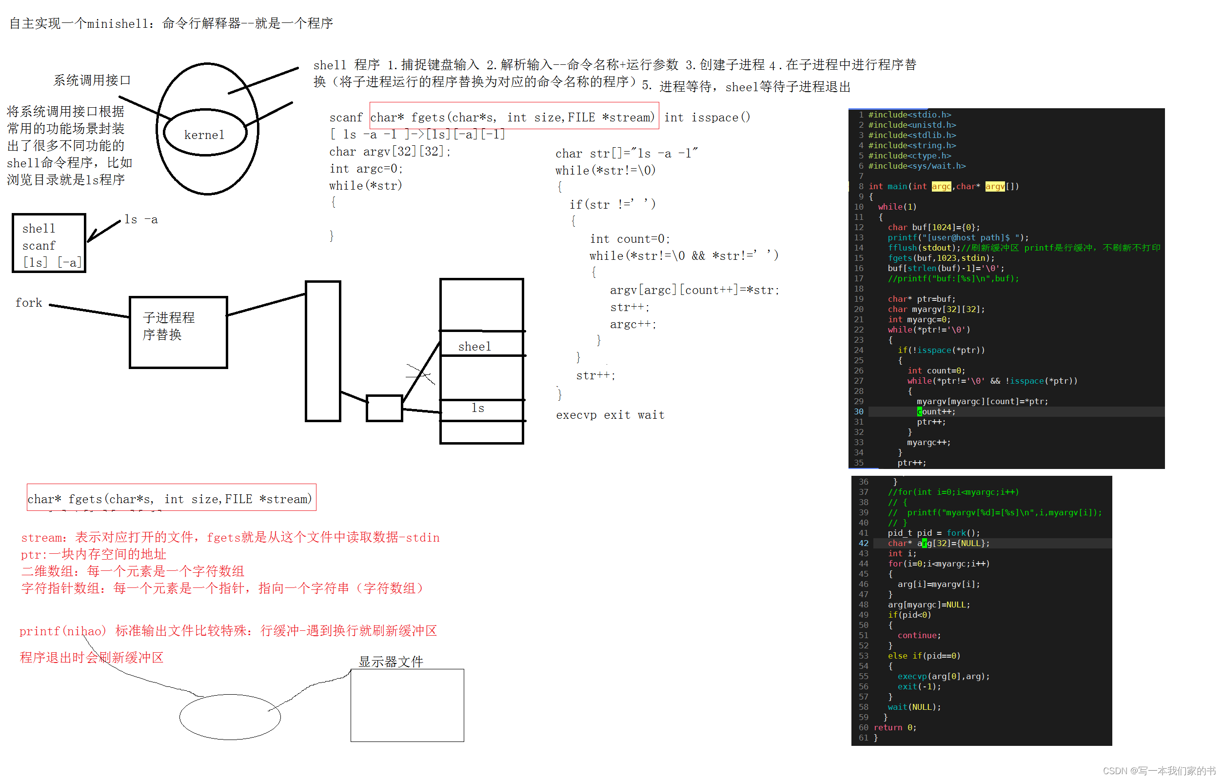 Linux进程控制-minishell的实现_linux大作业minishell-CSDN博客