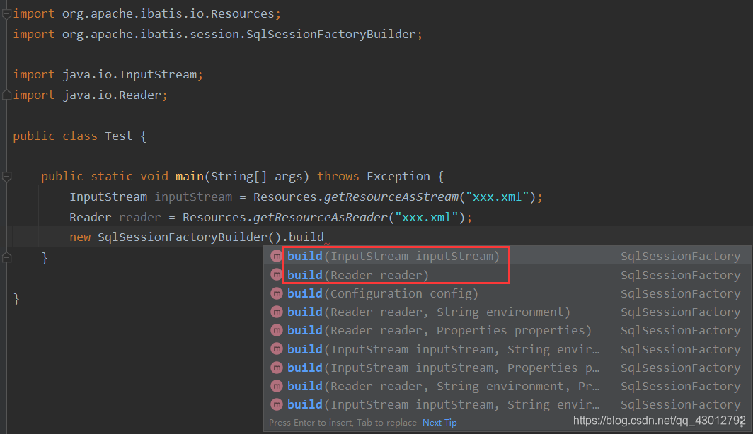 Mybatis中SqlSessionFactoryBuilder().build() 不可以传入InputStream字节输入流_sqlsessionfactorybuilder没有 ...