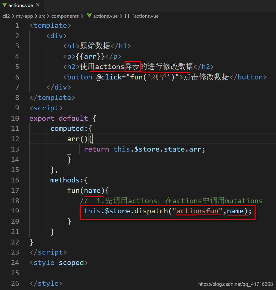 vuex------actions载荷_vuex actions load-CSDN博客