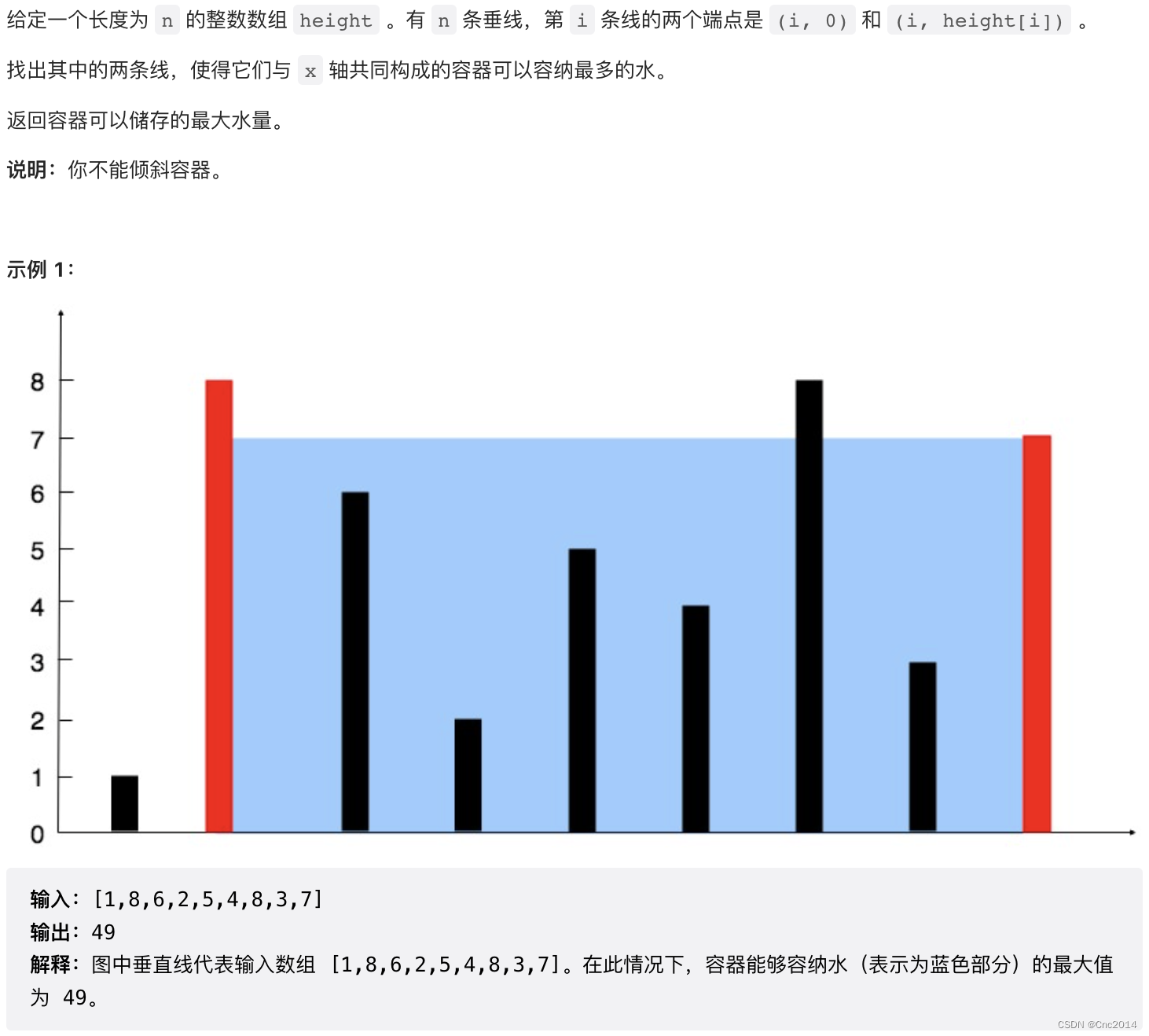力扣（leetcode） 11盛最多水的容器（java）最大水量java Csdn博客