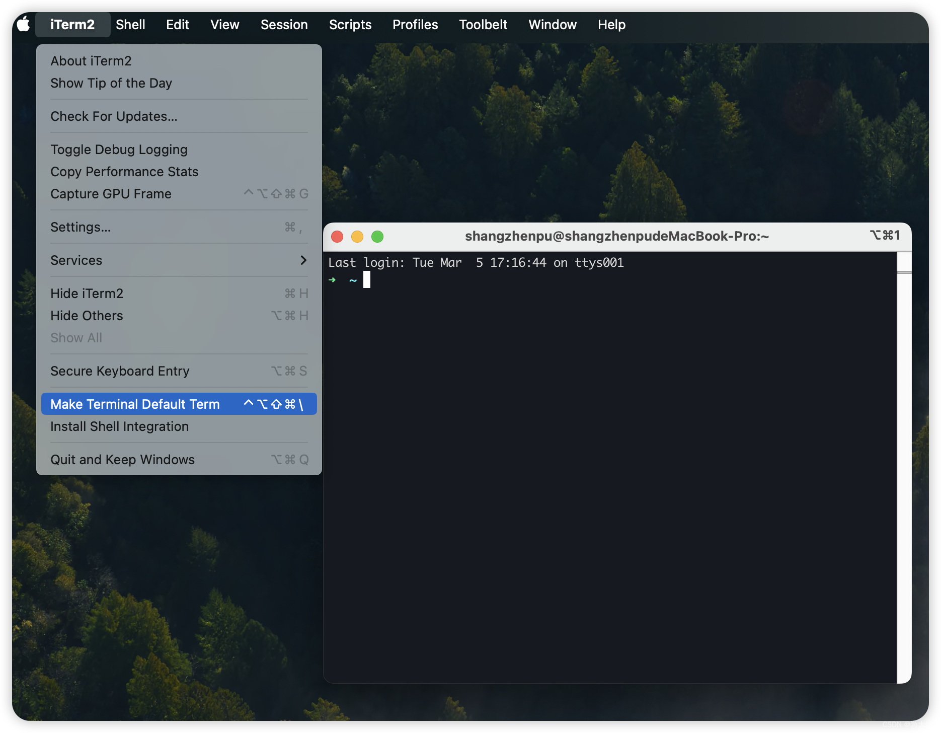 mac iterm2设置默认终端后换回系统终端方法，设置iterm2为非默认终端_mac设置默认终端-CSDN博客