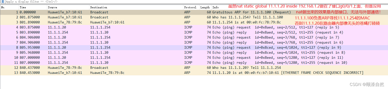 NAT实验1--静态NAT_nat static enable-CSDN博客