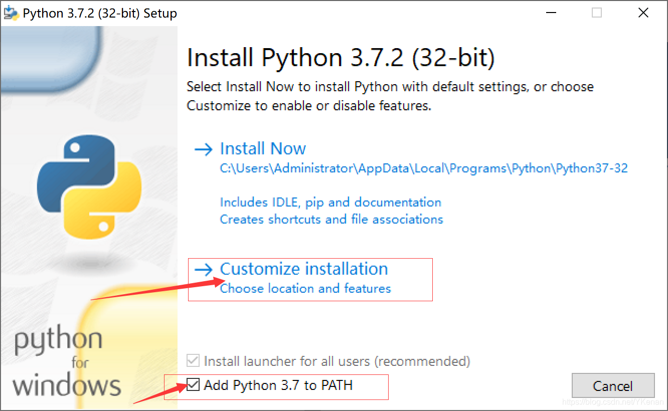 Windows 安装 Python3.7_windows python 3.7.15-CSDN博客