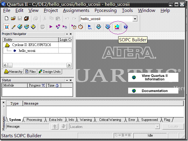 (原創) 如何自己用SOPC Builder建立一個能在DE2上跑μC/OS-II的Nios II系統? (IC Design) (DE2) (Quartus II) (Nios II ...