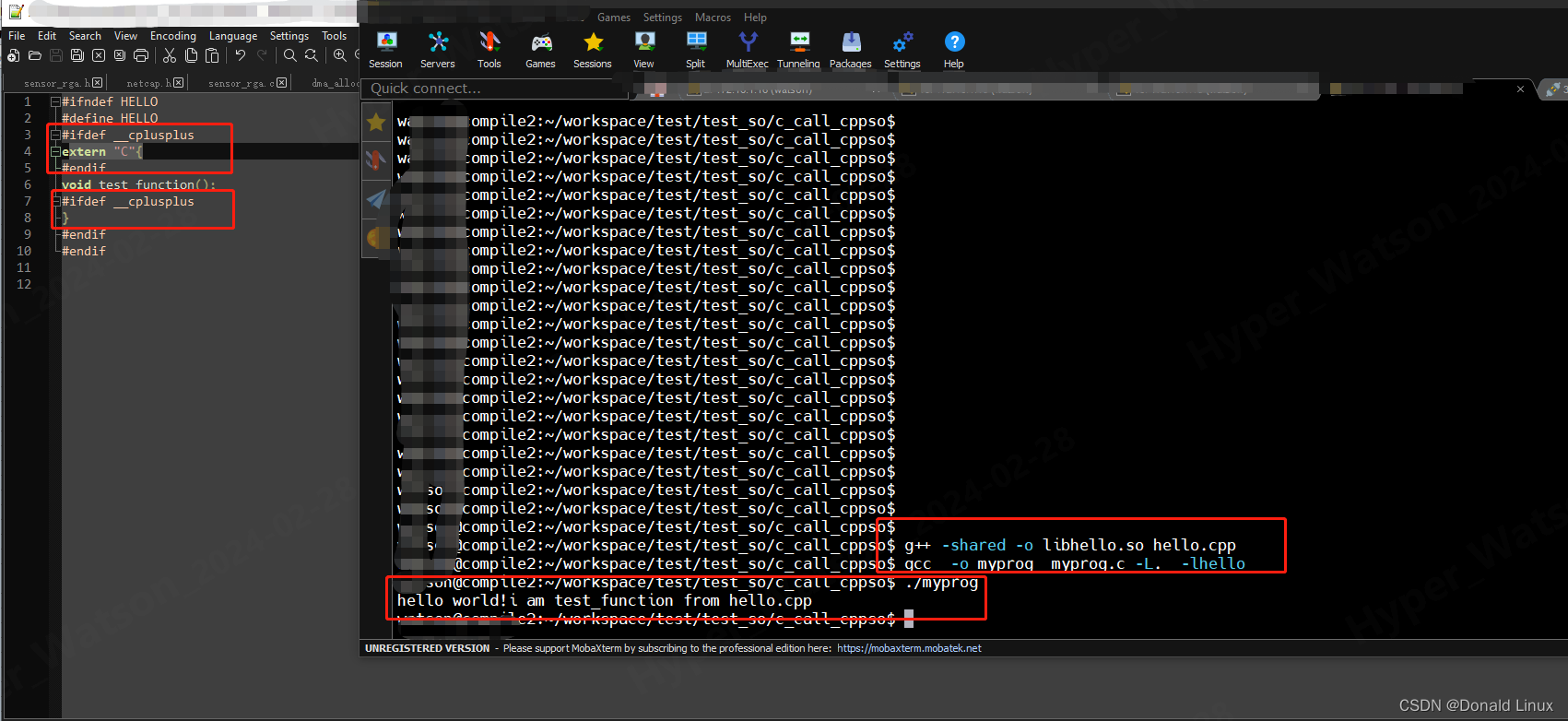 2024-02-08 让gcc 编译的c程序可以调用g++编译的动态链接库so里面的函数的方法_gcc 动态链接库-CSDN博客