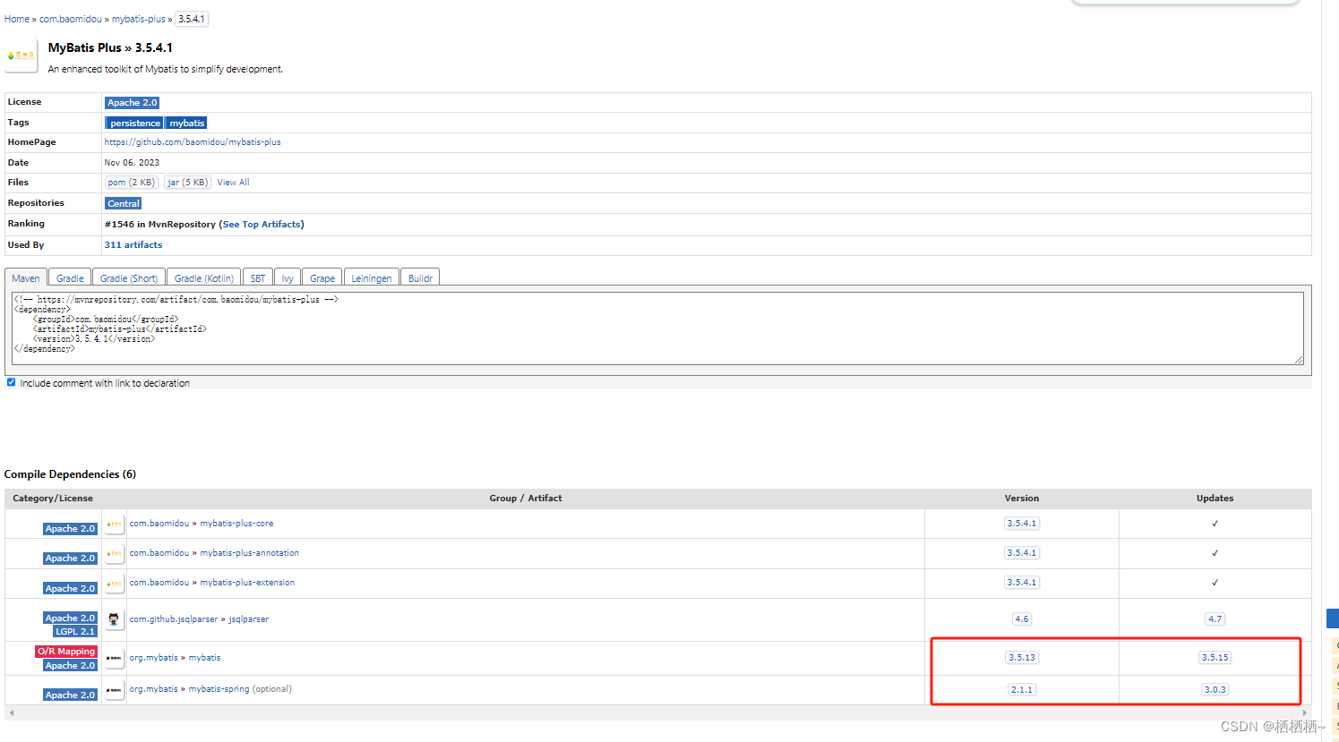 springboot3.2集成mybatis-plus3.5.4.1报错_cannot resolve com.baomidou:mybatis-plus-generate:-CSDN博客