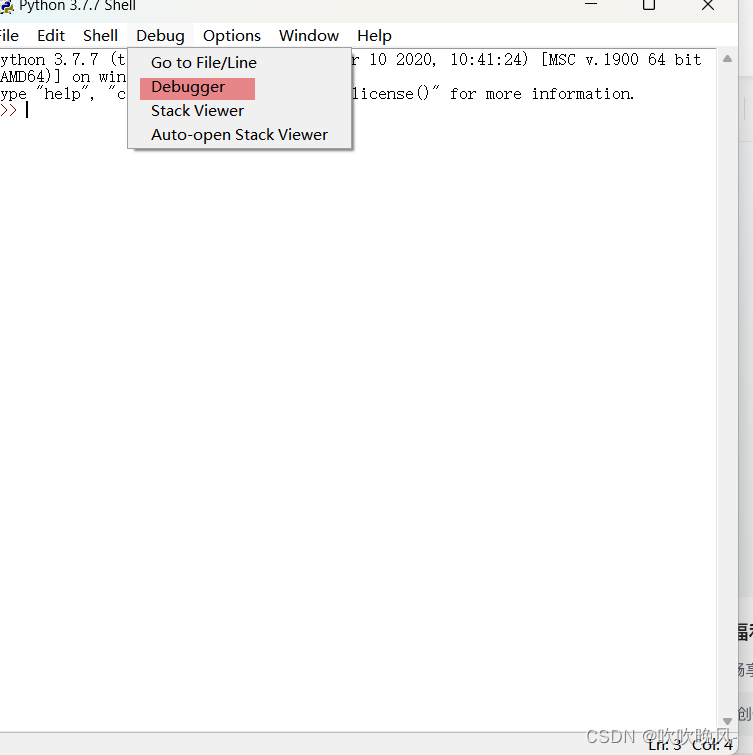 使用Python IDLE进行Debug调试_python idle debug-CSDN博客