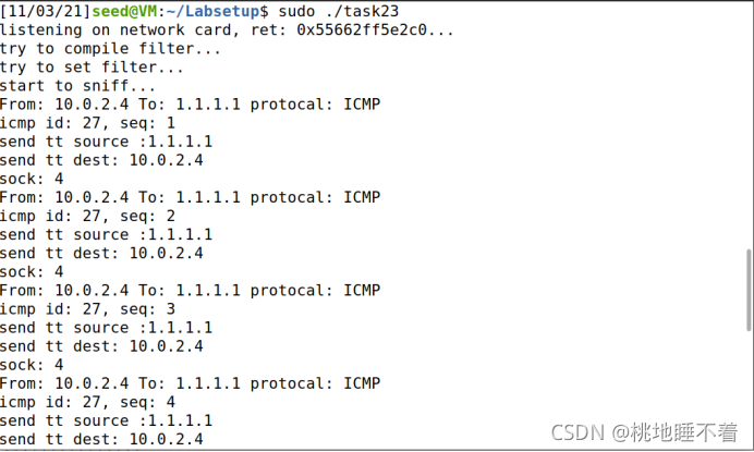 从入门到入土： Seed Lab Packet Sniffing And Spoofing Lab嗅探与欺骗实验详细说明实验步骤实验截图seed Lab实验 Csdn博客
