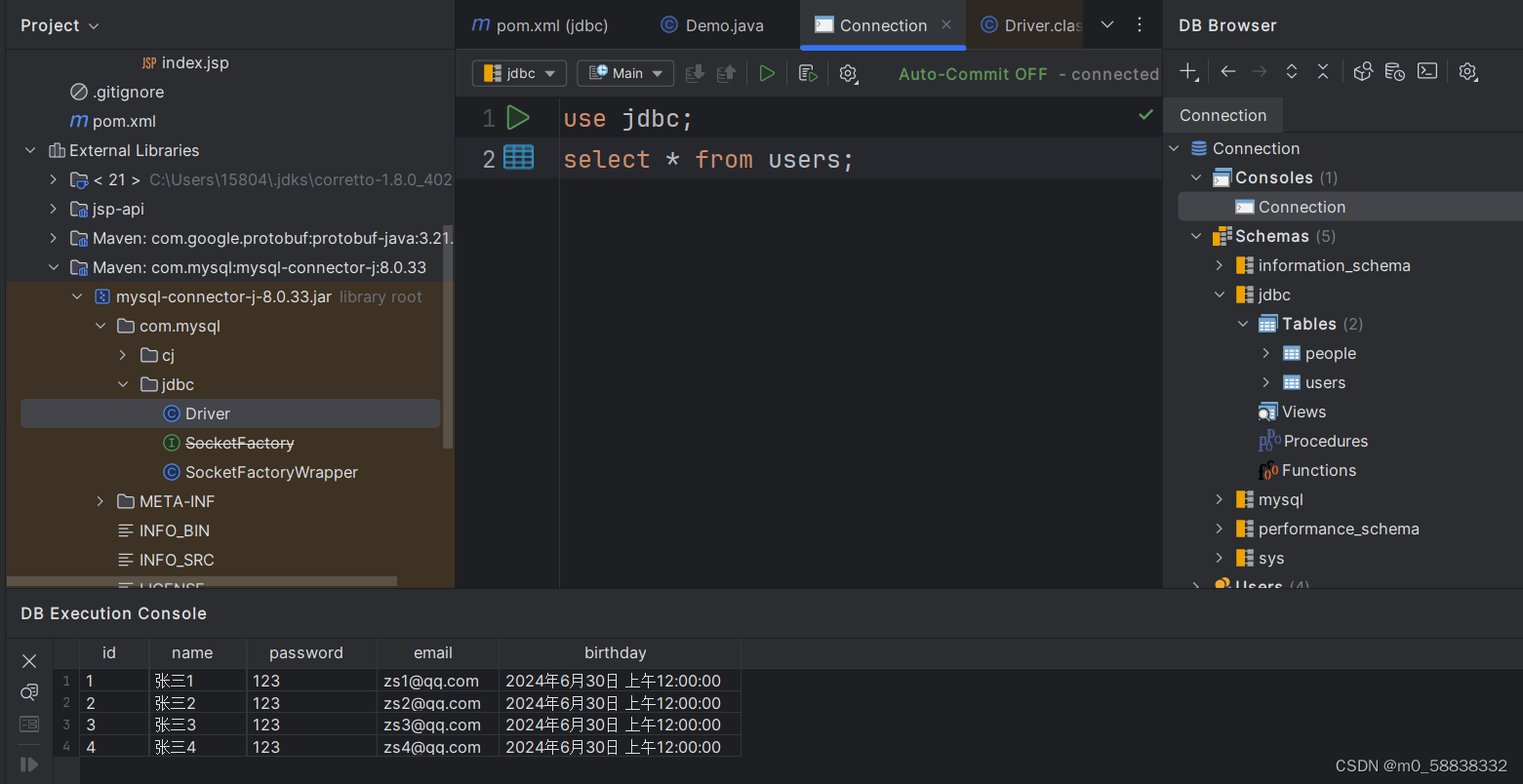 入门JavaWeb之 JDBC 连接数据库_javaweb连接jdbc-CSDN博客