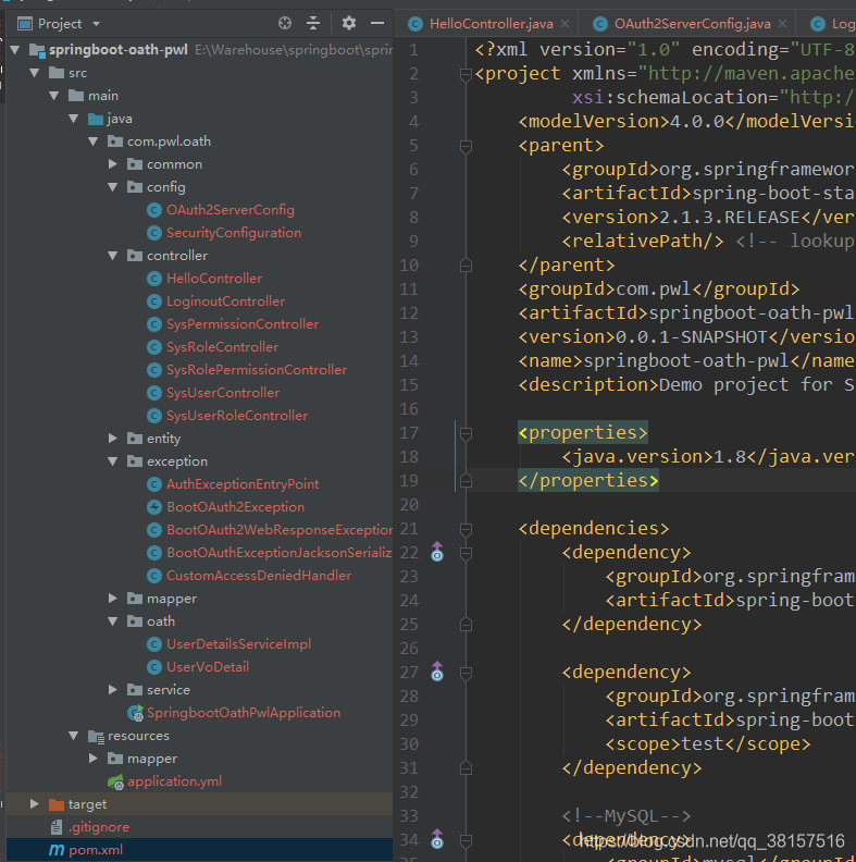 springboot,springsecurity实现OAuth2 + JWT认证以及异常处理_springboot resourceserverconfigureradapter 集合 ...