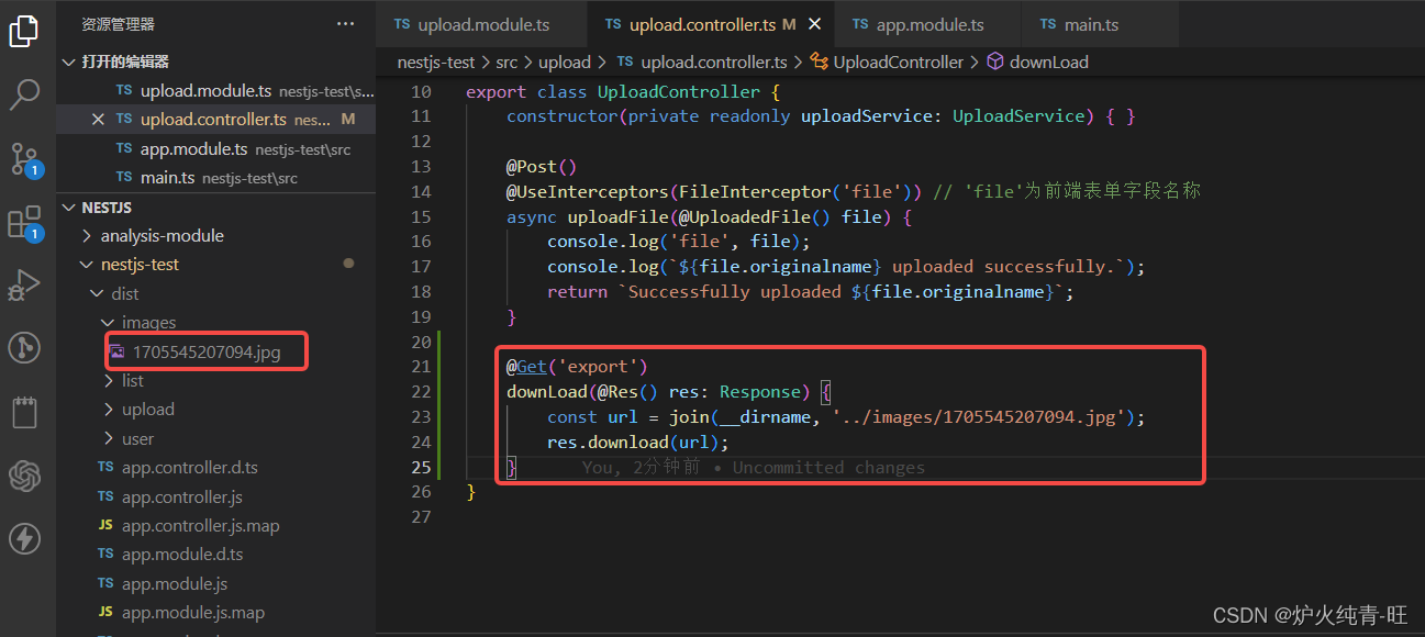 NestJS中文件上传与下载功能实现：直接下载与流式处理-CSDN博客