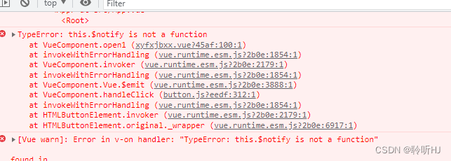 Vue Element UI 使用 Notification 组件--报错 this.$notify is not a function_notification.error is not a ...