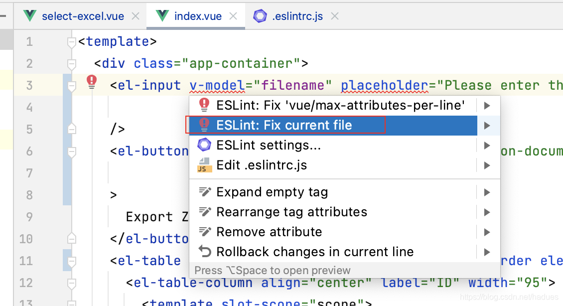 WebStorm 如何开启 ESLint : Fix current file 快速修复JS 代码风格问题-CSDN博客