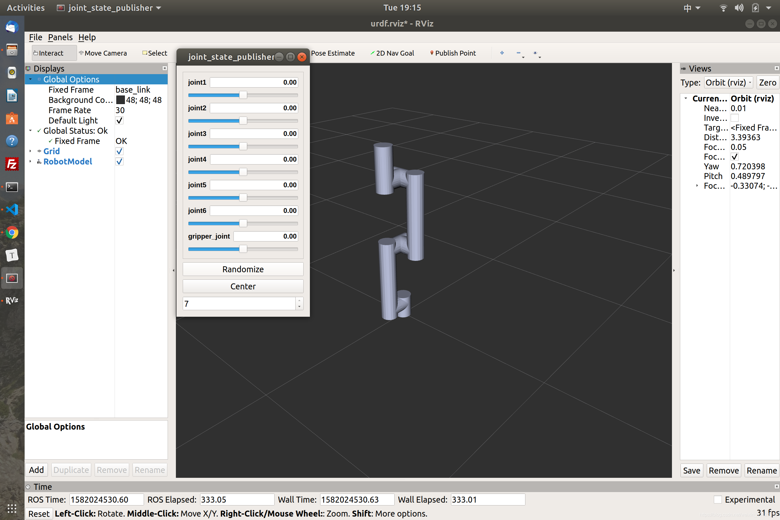 Solidworks导出的urdf文件在Gazebo中的仿真处理_使用sw2urdf导入模型后,gazebo只有baselink-CSDN博客