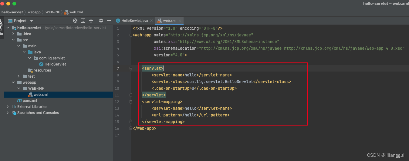 Java Web 编写第一个servlet程序全过程手动开发第一个web项目。 要求以及提示 使用文本编辑工具开发第一个servlet程序 
