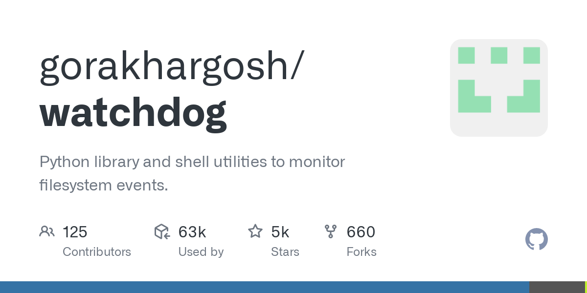 Github每日精选（第83期）：文件夹监控 watchdog_raise oserror(errno.enospc, "inotify watch limit r-CSDN博客