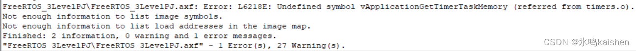 Error: L6218E: Undefined symbol xTimerCreate (referred from freertos.o).-CSDN博客
