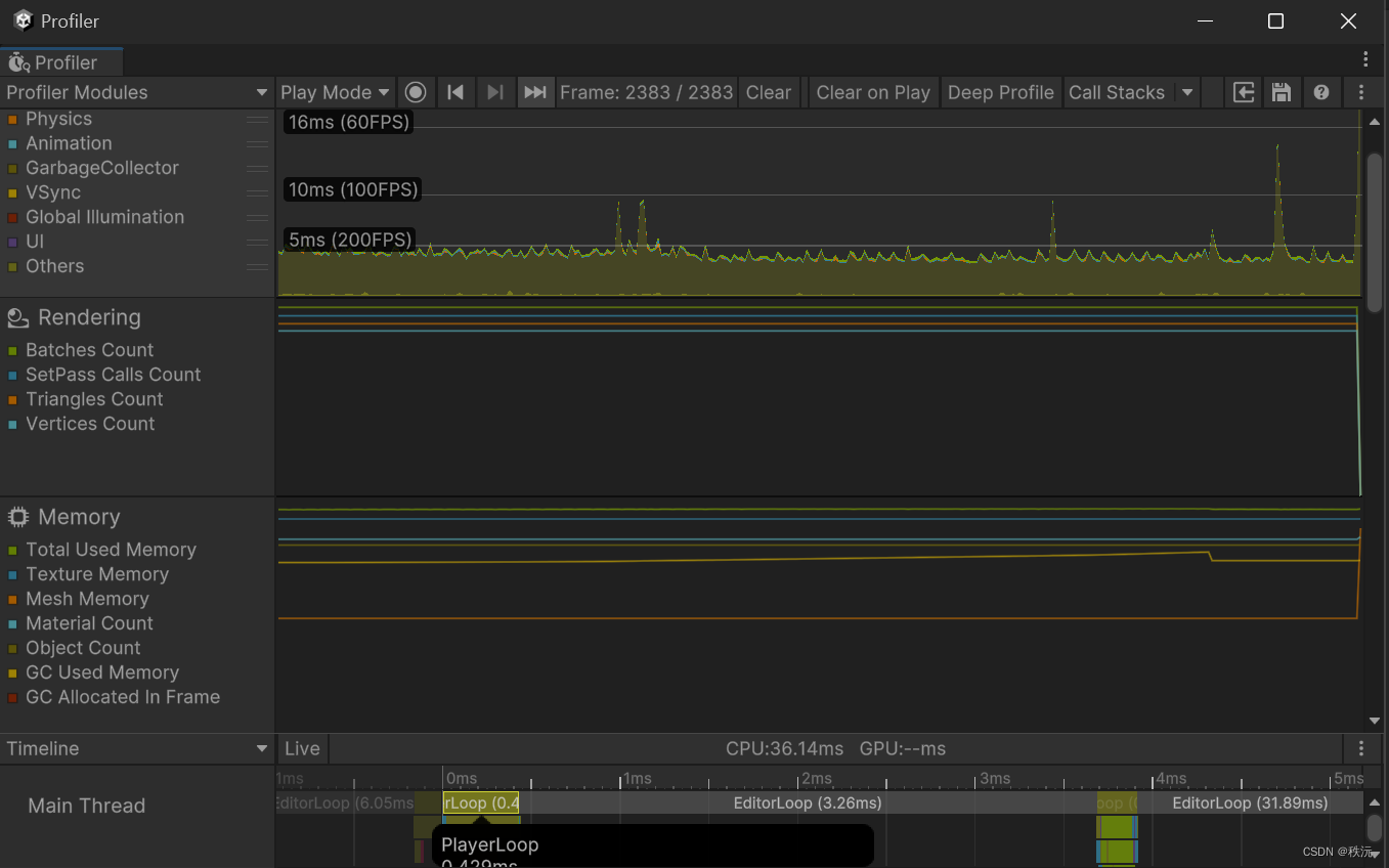 【unity资源加载与优化章】Profiler优化工具详解_unity profiler-CSDN博客