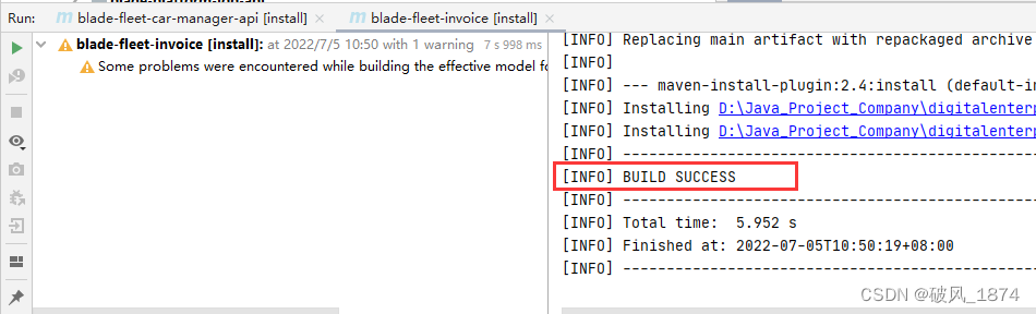 构建maven项目：The POM for XXX:jar:1.0.0.RELEASE is missing, no dependency information available ...