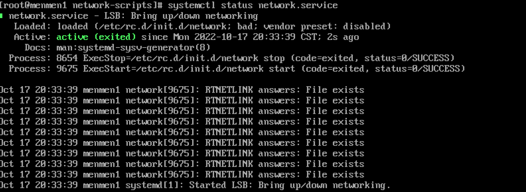 CentOS 7 重启网络失败&无法ping_centos7 重启网络配置失败-CSDN博客