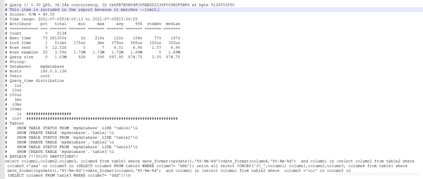 mysql之慢sql与pt-query-digest_pt-query-digest --limit=100-CSDN博客