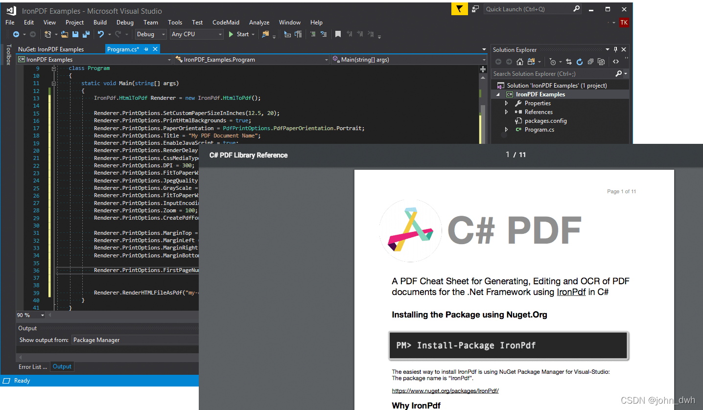IronPDF for .NET 2022.4.5455_ironpdf支持4.5版本-CSDN博客