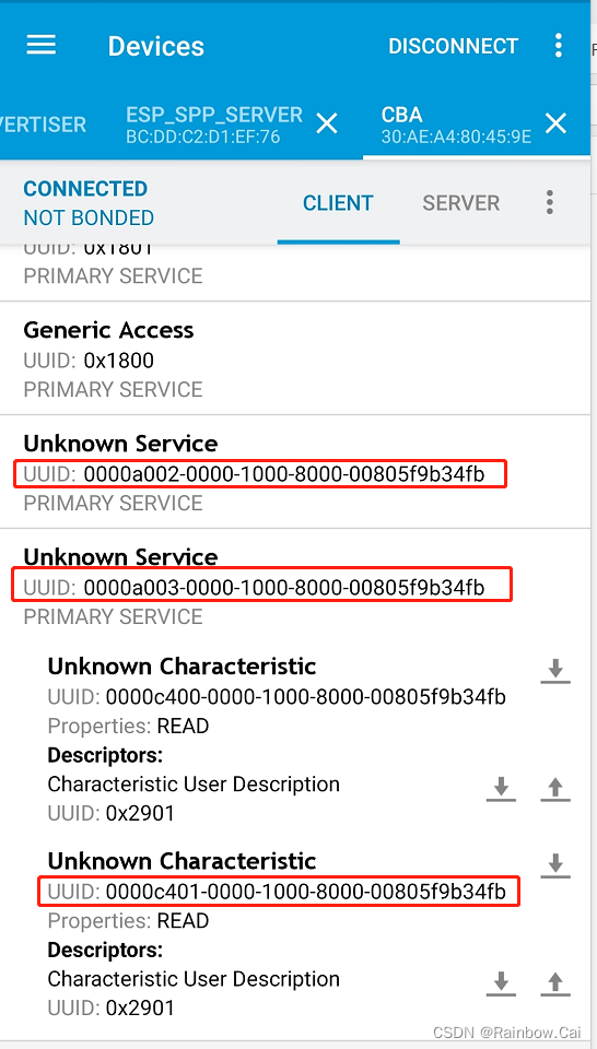 ESP-AT 实践：ESP32 使用 AT 固件，如何修改 BLE 服务特征的 UUID 为 128 bit_esp32修改uuid-CSDN博客