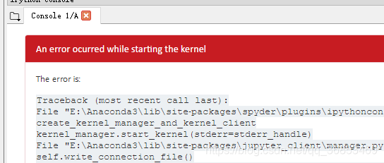 Jupyter PermissionError: [Errno.. json]，Spyder An error ocurred while starting the kernel ...
