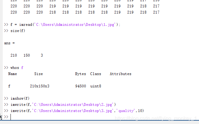 数字图像处理Imread(),imshow(),imwrite(),matlab实战_matlab imwrite-CSDN博客