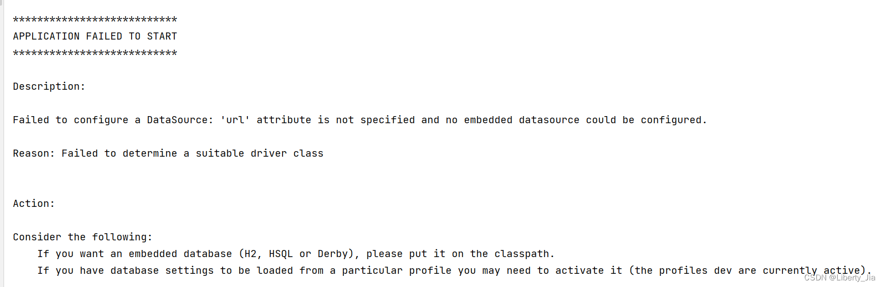 springboot启动报错：Failed to configure a DataSource(数据库database错误)_mybatis-plus-boot-starter failed ...