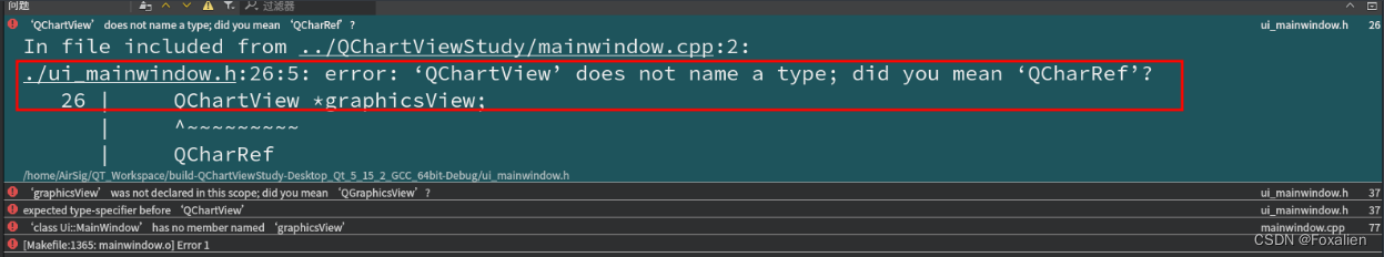QT QGraphicsView 提升到 QChartView报错 解决方案-CSDN博客