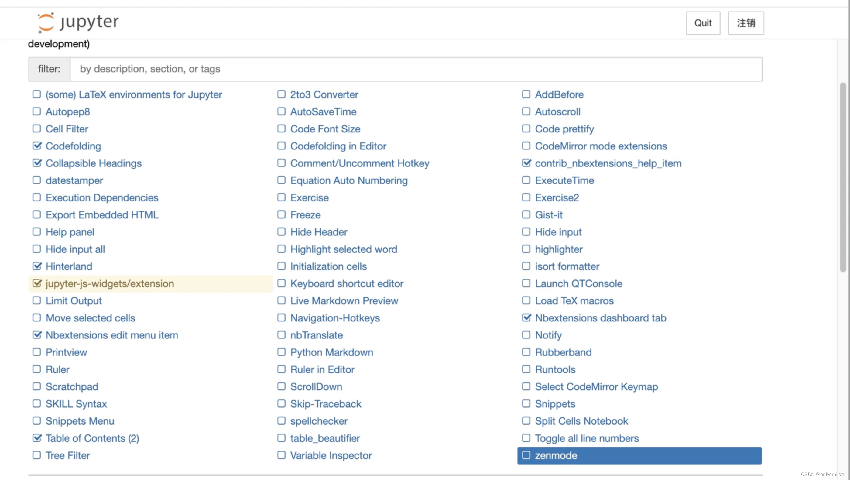 jupyter目录的扩展插件安装及使用_jupyter安装扩展插件-CSDN博客