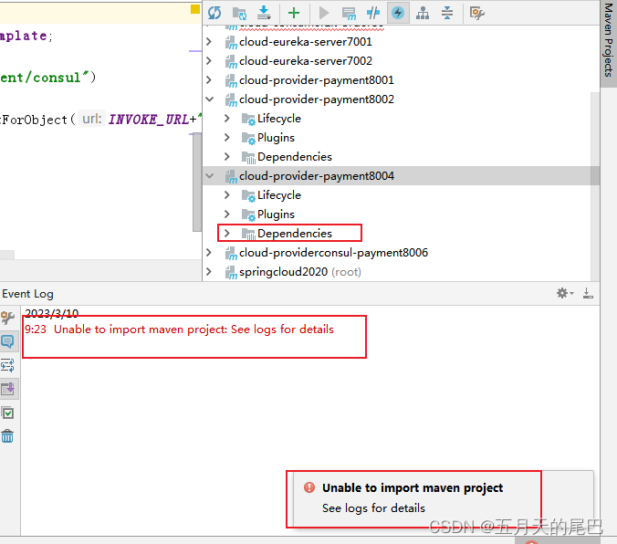 idea maven:Unable to import maven project /idea maven工程加载报错_idea unable to import maven project ...