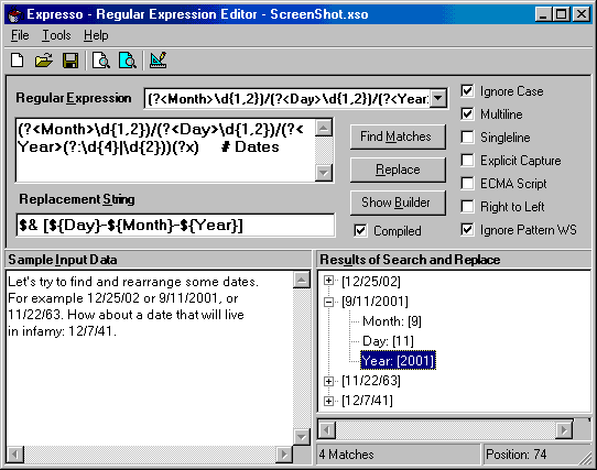 Expresso - A Tool for Building and Testing Regular Expressions-CSDN博客