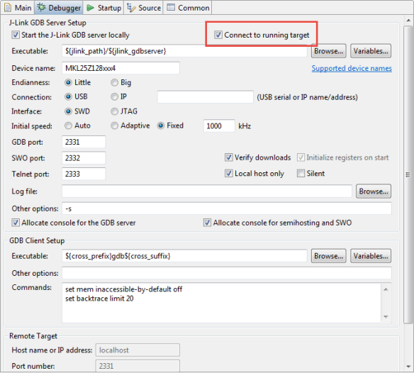 Attaching to a Running Target with Segger J-Link, GDB and Eclipse_attaching to running target-CSDN博客