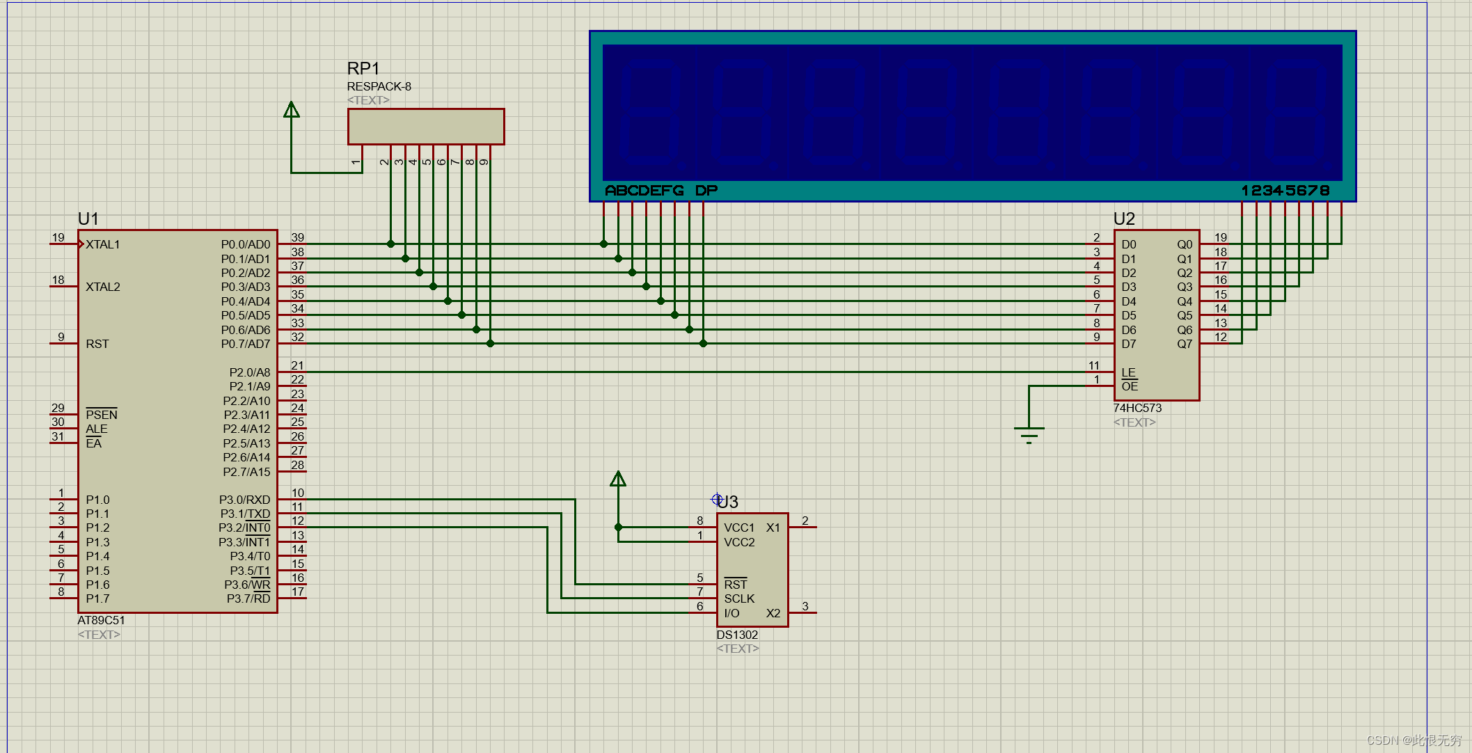 74HC573与ds1302基本使用实例代码_74hc573控制数码管代码-CSDN博客