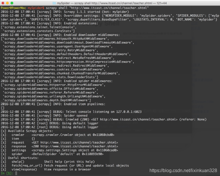 爬虫之Scrapy Shell应用_scrapy response.body-CSDN博客